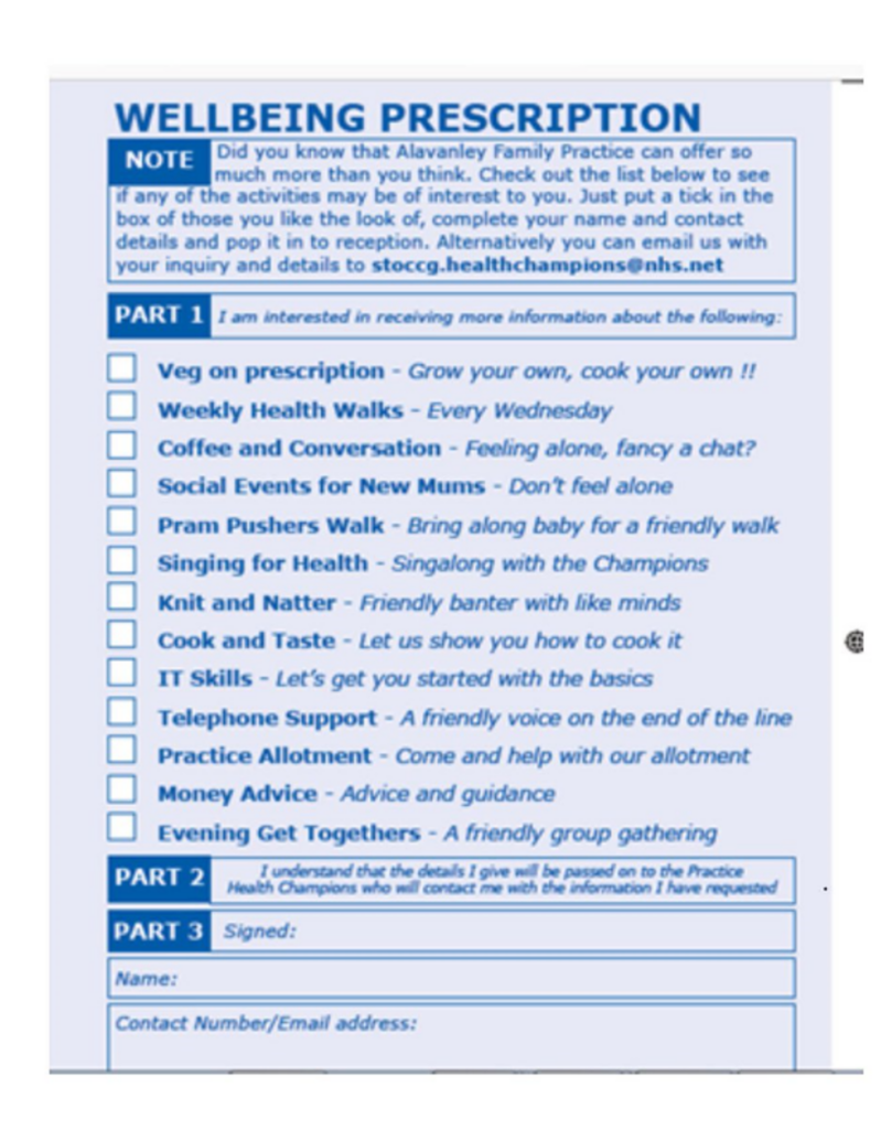 Practice Champions – Alvanley Family Practice